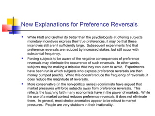 Preference reversal | PPT