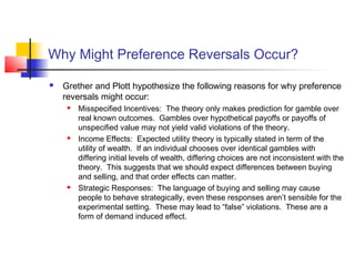 Preference reversal | PPT