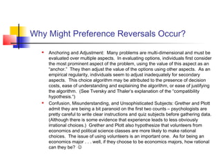 Preference reversal | PPT