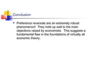 Preference reversal | PPT