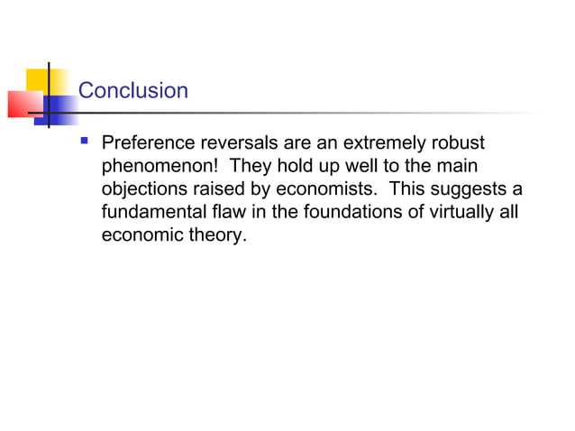 Preference reversal | PPT
