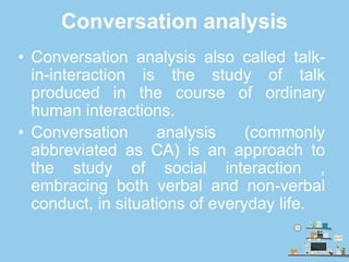 Conversation and Preference structure | PPTX