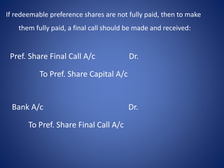 Preferential share issue & redemption shubham | PPTX | Stocks and Bonds ...