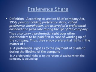 Preferential share issue & redemption shubham | PPTX | Stocks and Bonds ...
