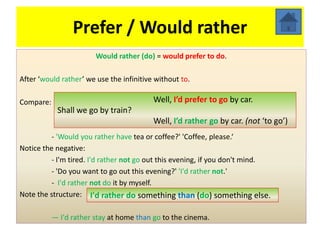 Prefer would rather | PDF