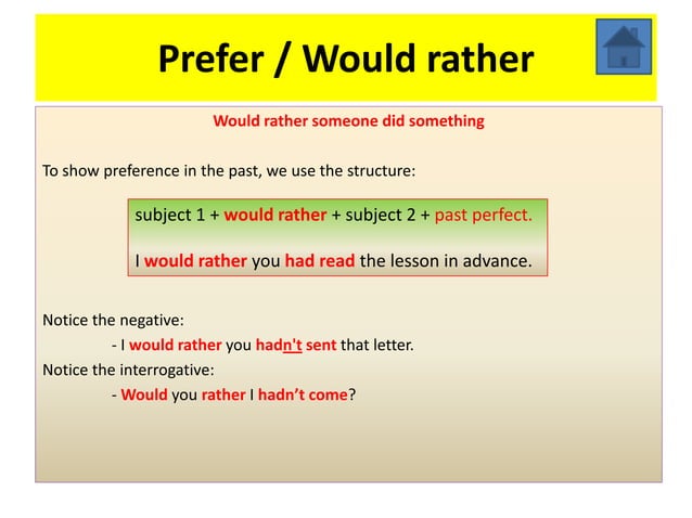 Prefer would rather | PDF