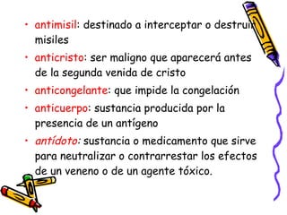 QUE SON PREFIJOS-EJEMPLOS | PPT