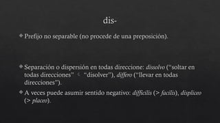 Prefijos y preverbios en latin Lengua Latina | PPTX