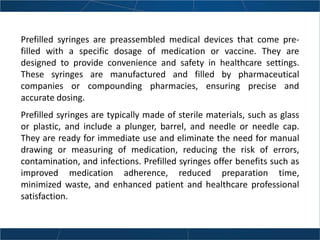 Prefilled Syringes | PPTX