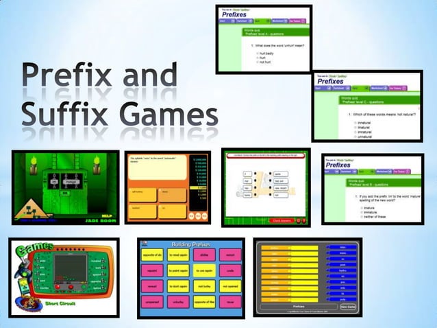 Prefix and Suffix Games | PPT