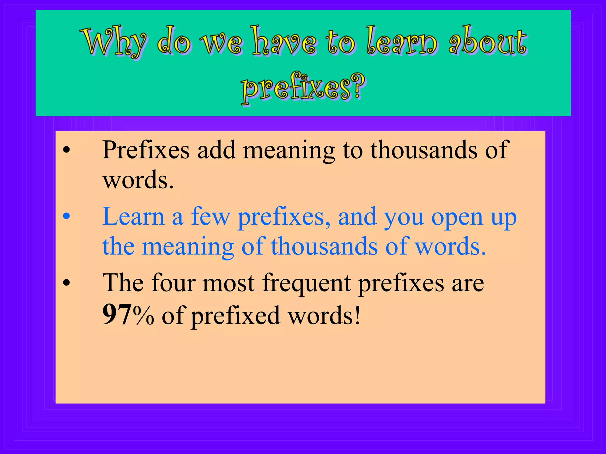 Prefixes | PPT