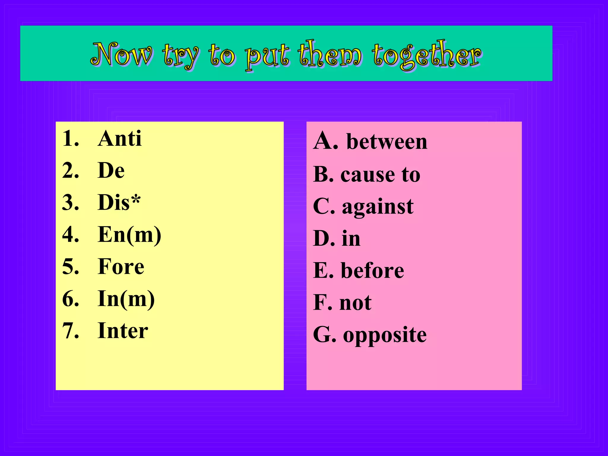 Prefixes | PPT