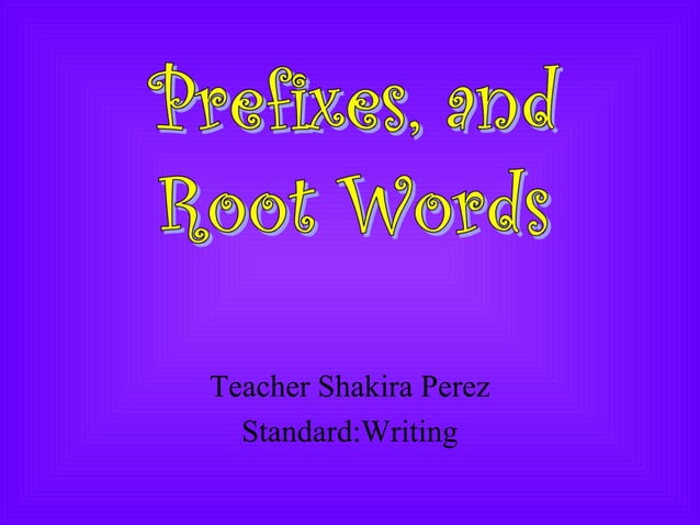 Prefixes | PPT