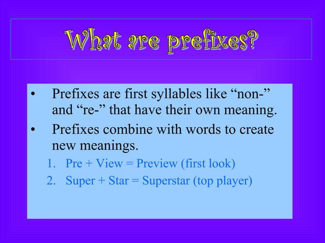 Prefixes | PPT
