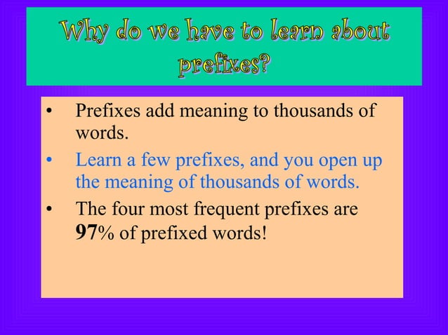Prefixes | PPT