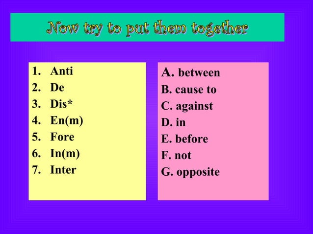 Prefixes | PPT