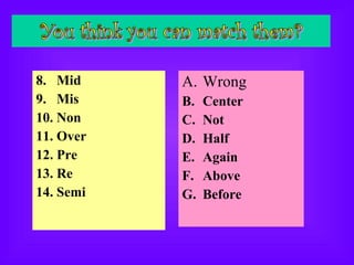 Prefixes | PPT