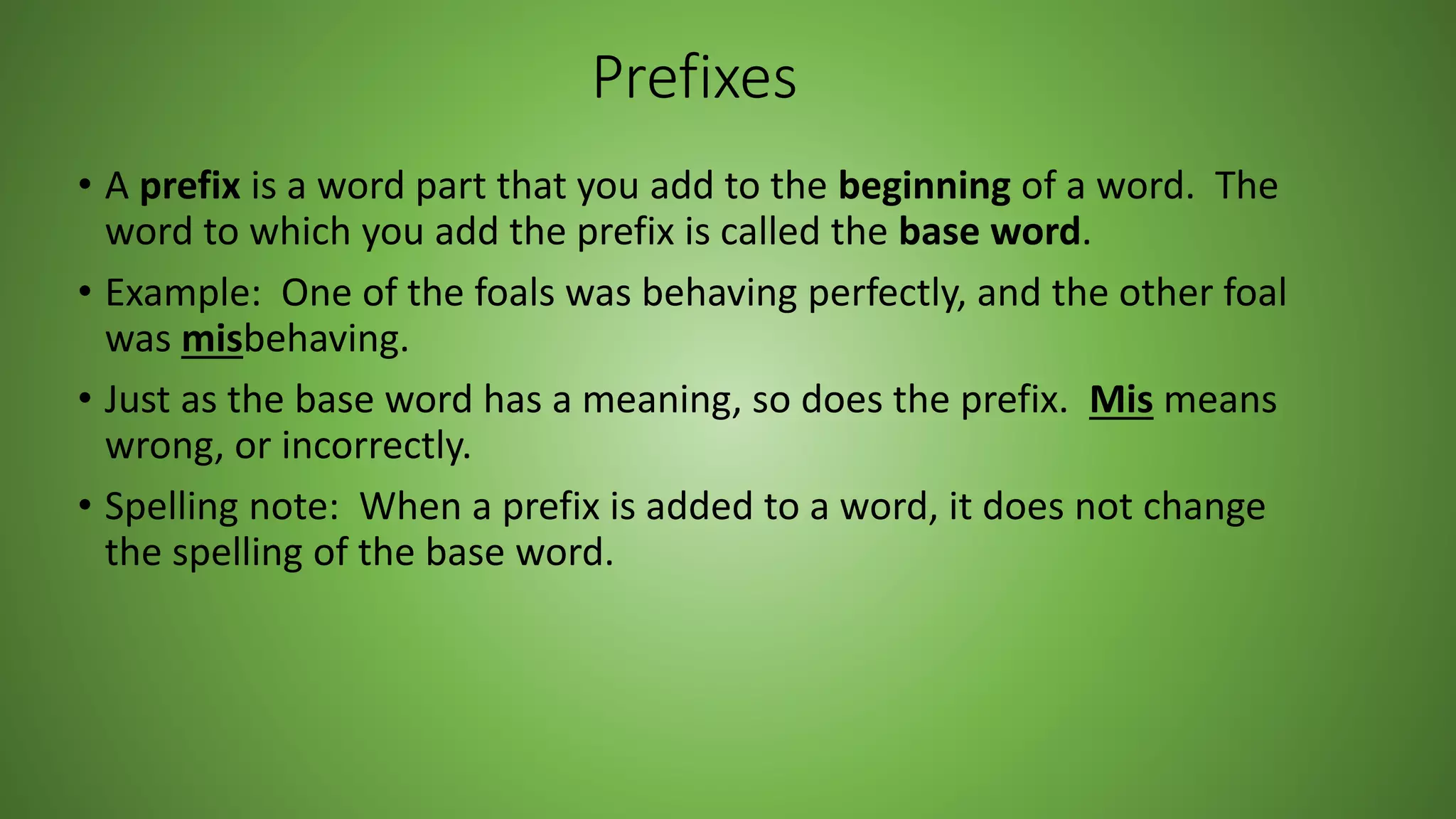 Prefixes | PPT