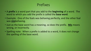 Prefixes | PPT