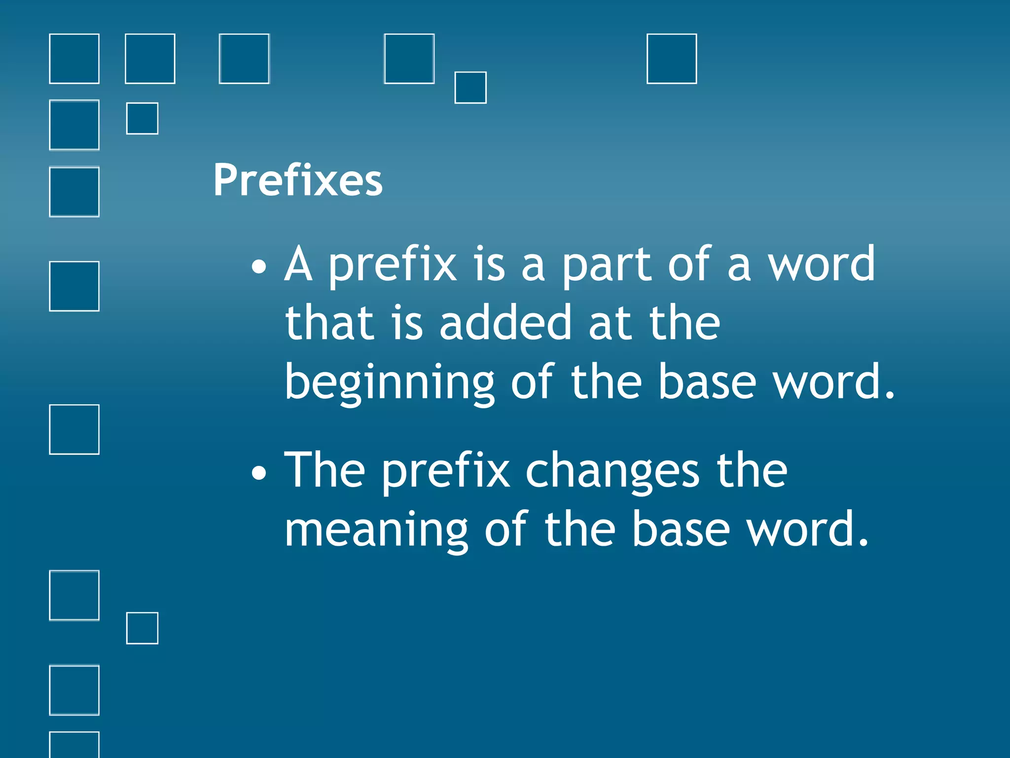 Prefixes | PPTX