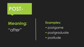 English Prefixes to Improve Your Vocabulary | PPTX