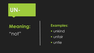 English Prefixes to Improve Your Vocabulary | PPTX