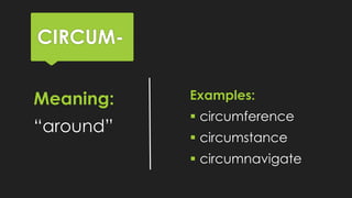 English Prefixes to Improve Your Vocabulary | PPTX