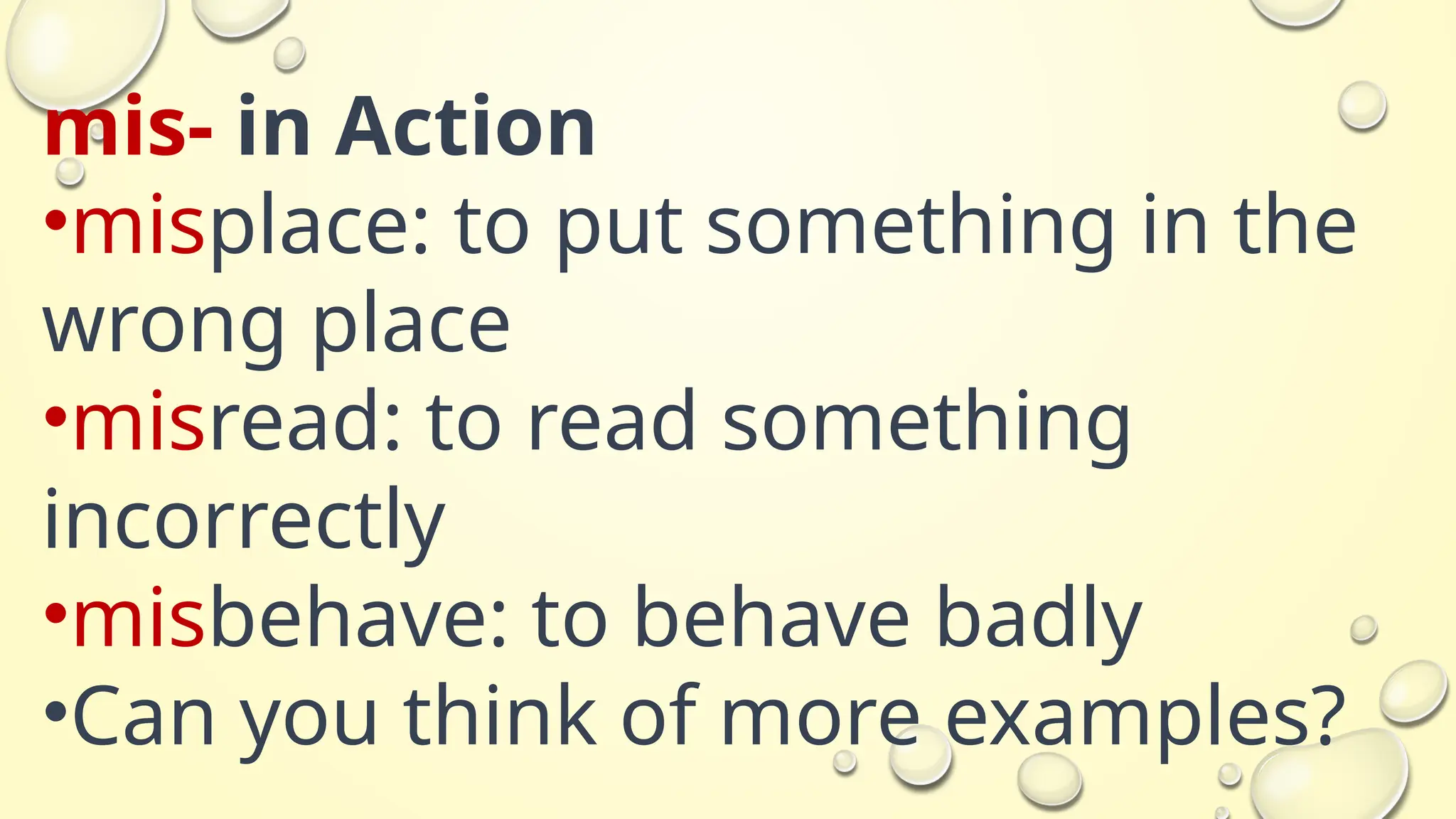 prefixes.pptx prefixes un- mis- prefixes | PPTX