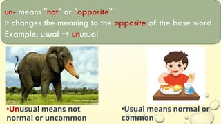 prefixes.pptx prefixes un- mis- prefixes | PPTX