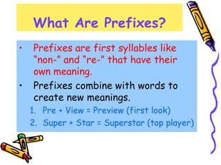 Prefixes and-suffixes | PPT
