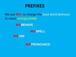 prefixes and suffixes | PPT