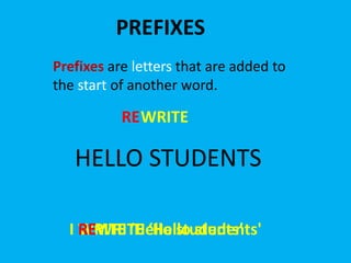 prefixes and suffixes | PPT