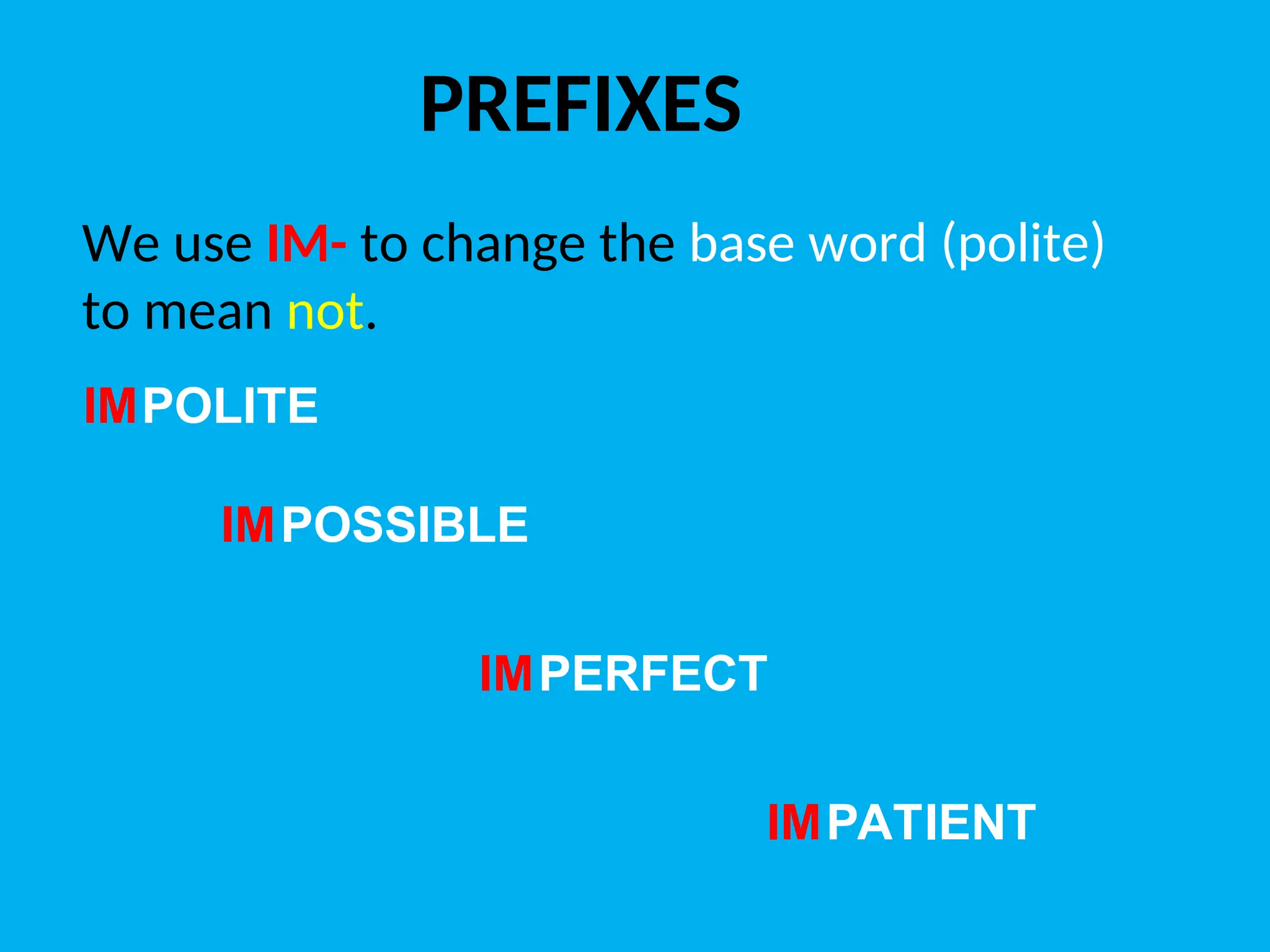 prefixes-and-suffixes in making a sentences | PPT