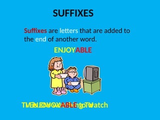 prefixes-and-suffixes in making a sentences | PPT