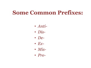 Prefixes and suffixes | PPT