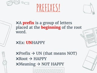 Prefixes and suffixes | PPTX