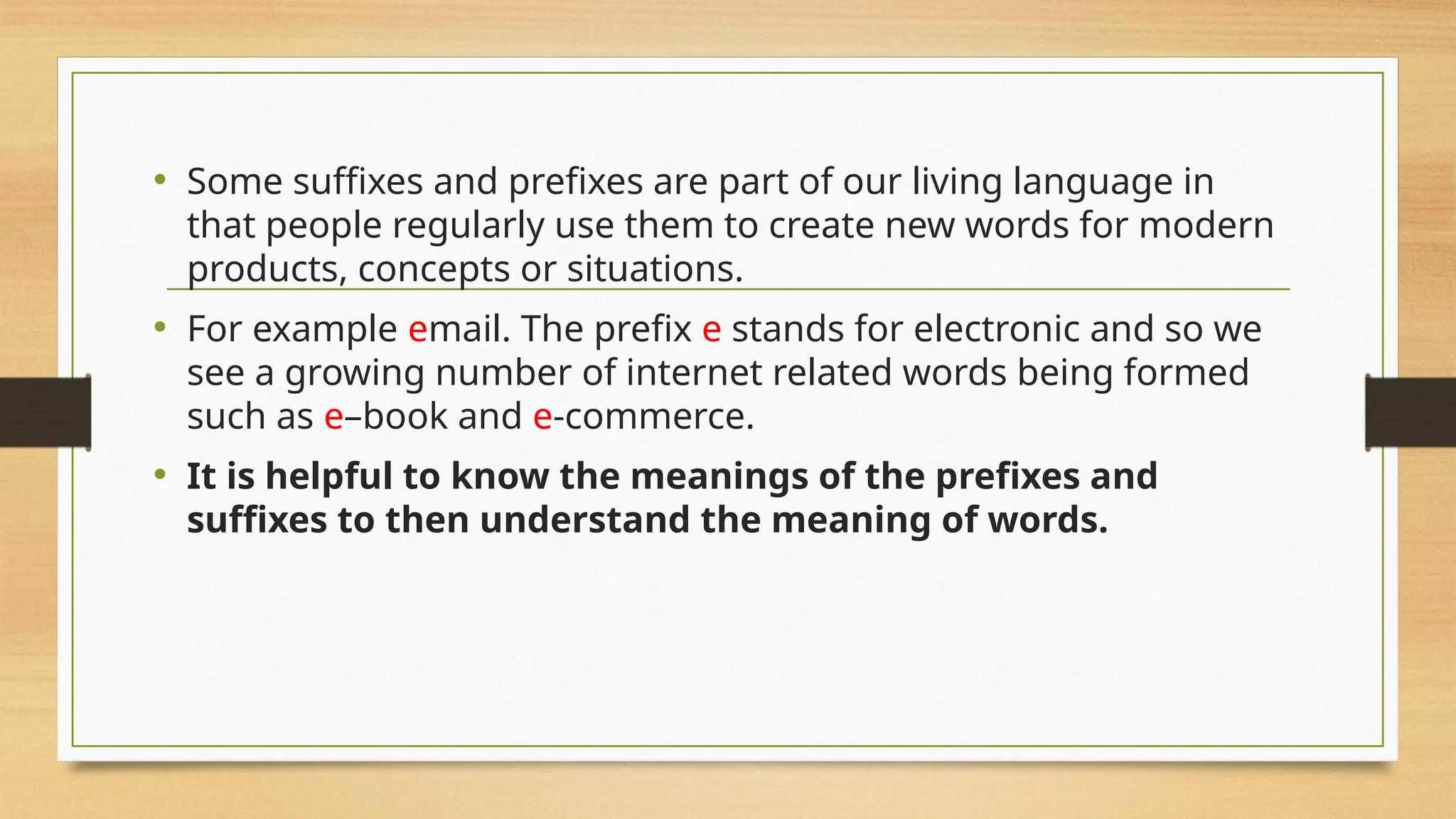 Prefixes and suffixes.pptx prefixes and sufixxes prefixes ans | PPTX