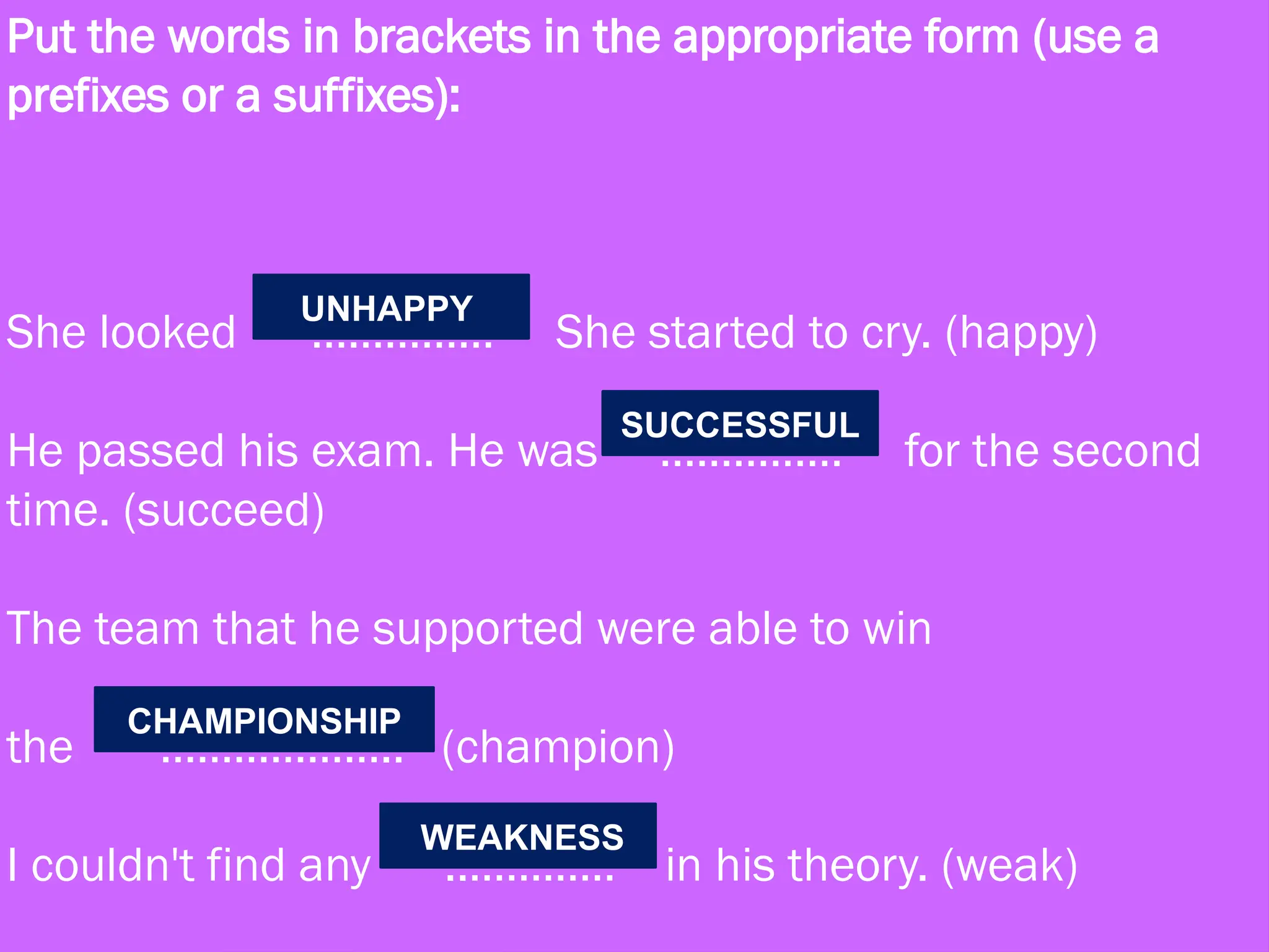 Prefixes and suffixes explanation and controlled practice.pptx