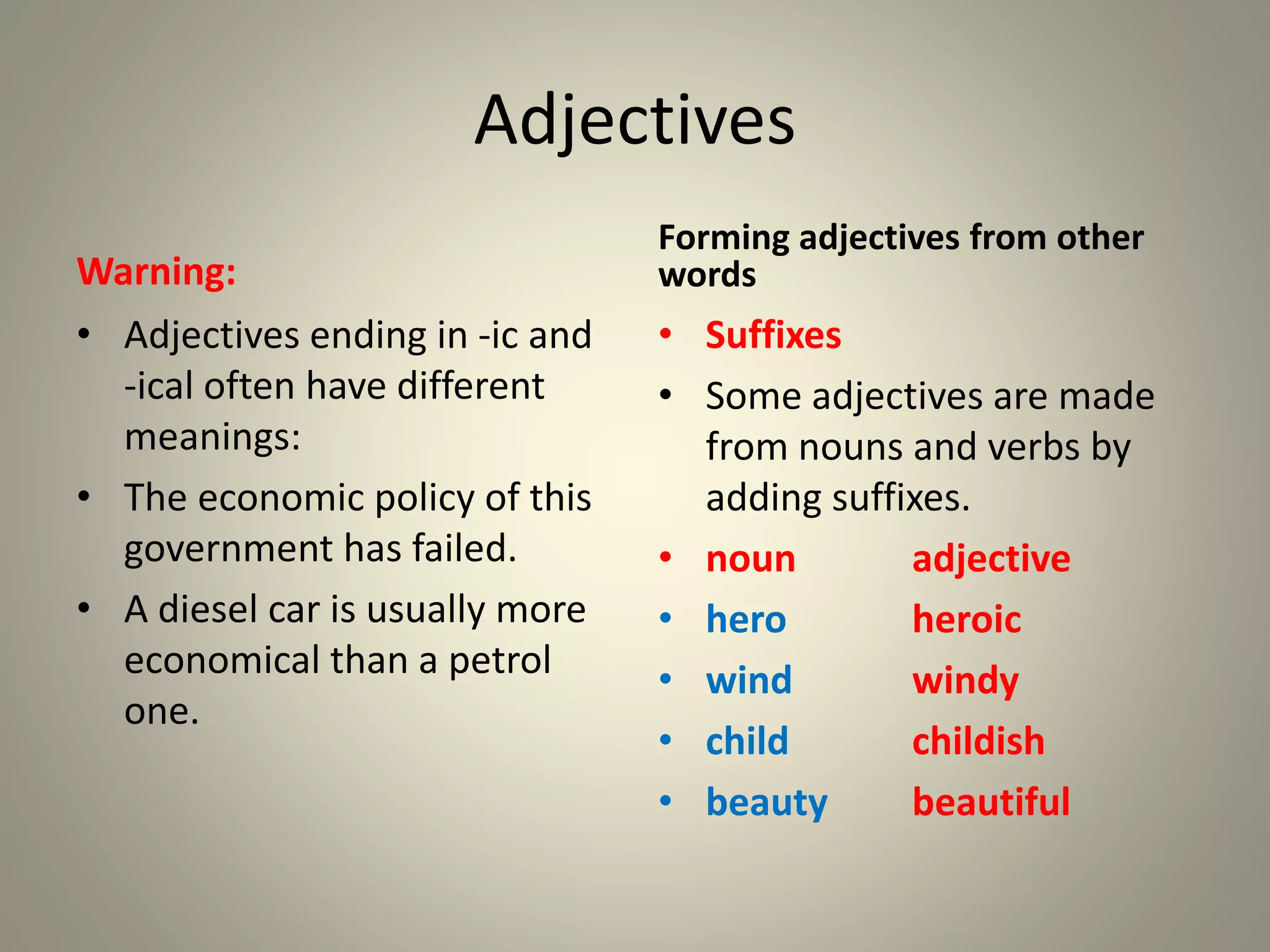 Prefixes and suffixes forming words | PPTX