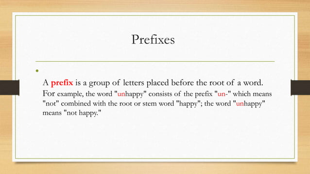 Prefixes and suffixes ppt | PPTX