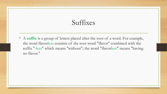Prefixes and suffixes ppt | PPTX