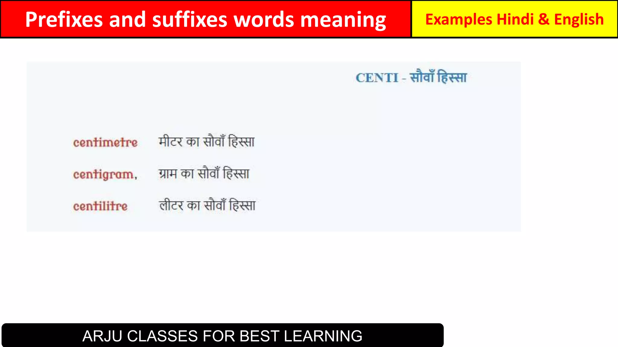 Prefixes and suffixes words meaning PPT By Arju sir.pptx