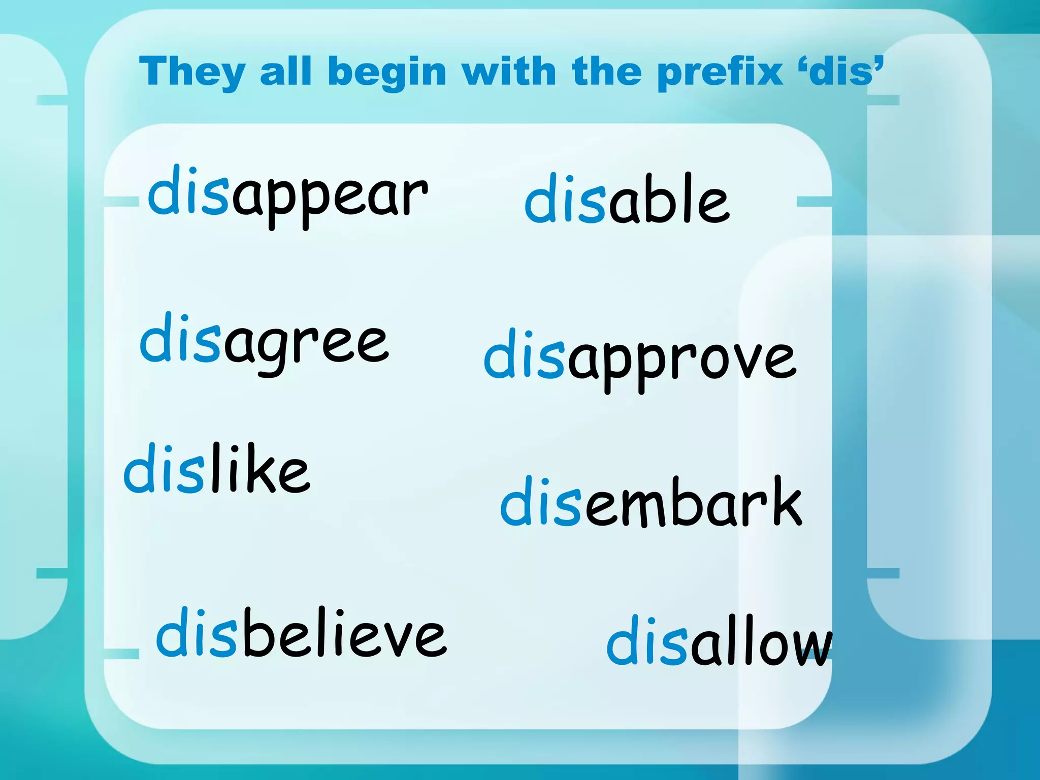 Prefixes dis | PPT