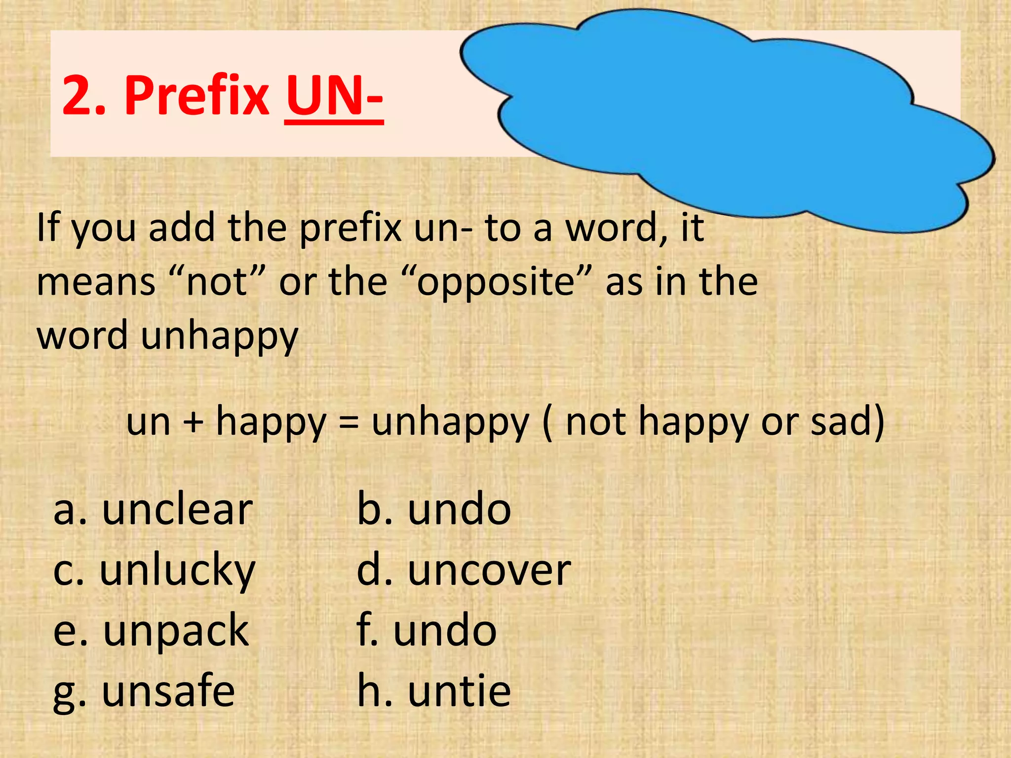 Prefixes gr. 2 reading | PPTX