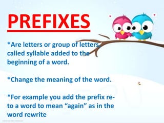 Prefixes gr. 2 reading | PPTX