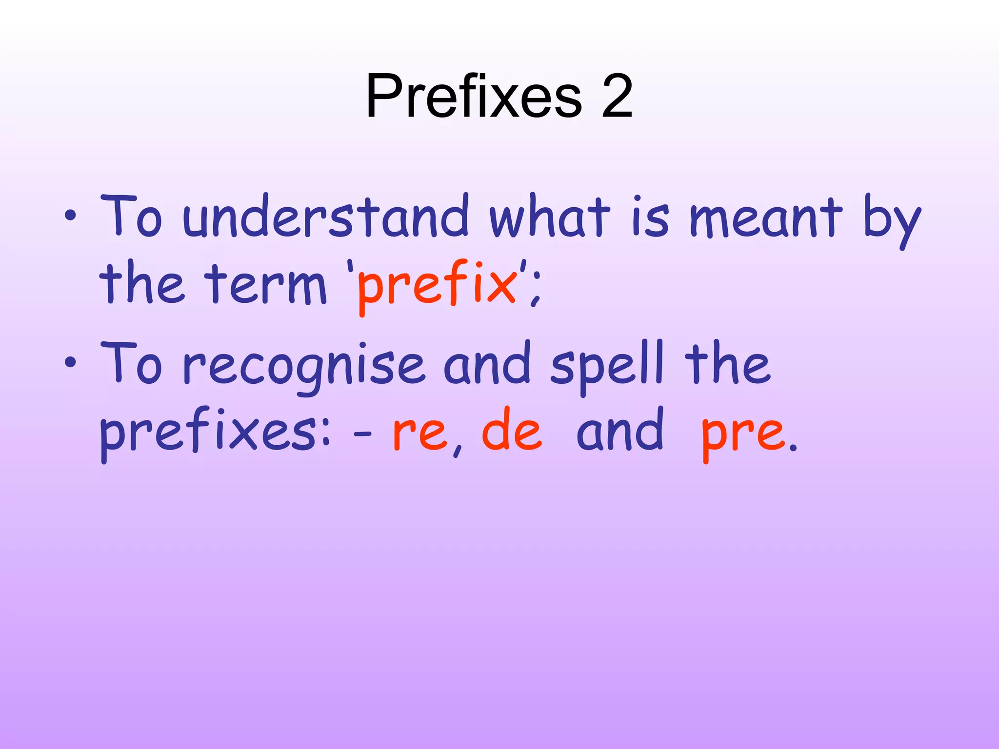 Prefixes | PPT