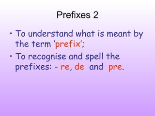 Prefixes | PPT