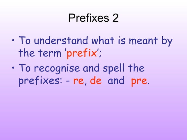 Prefixes | PPT