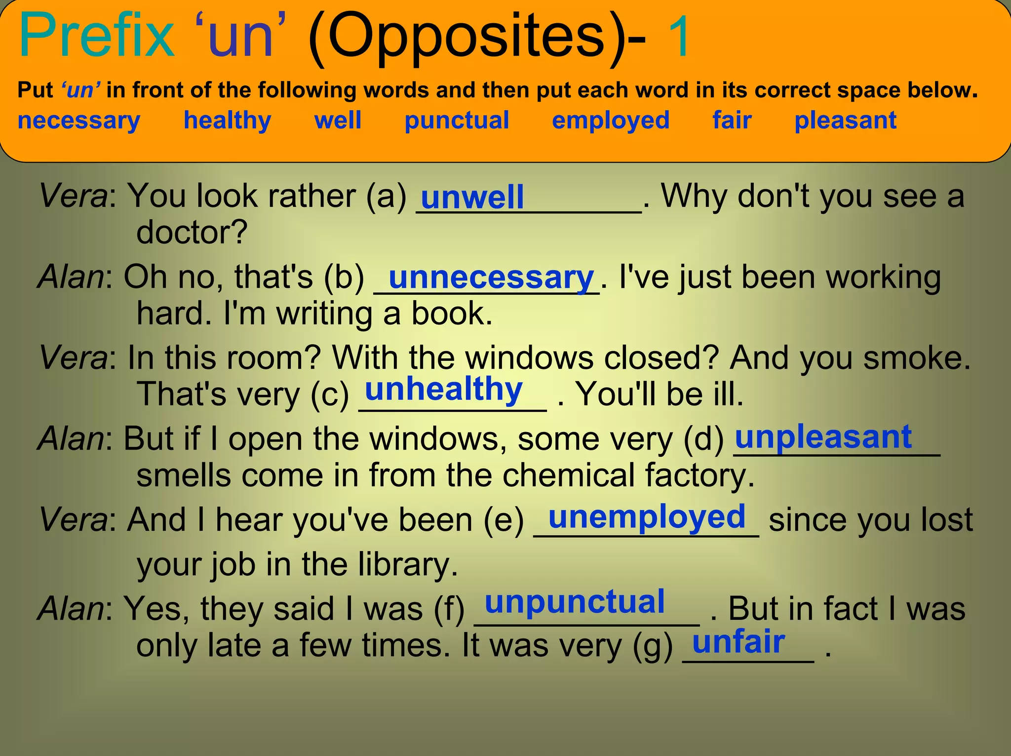 Prefixes opposites | PDF