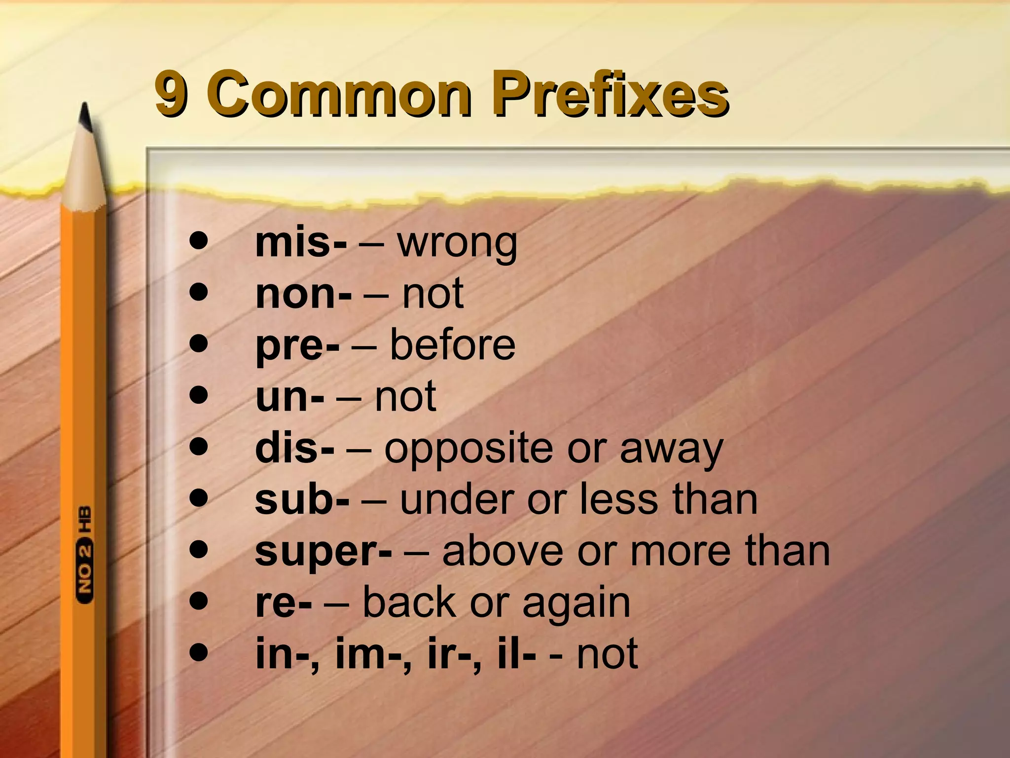 Prefixes & Suffixes | PPT